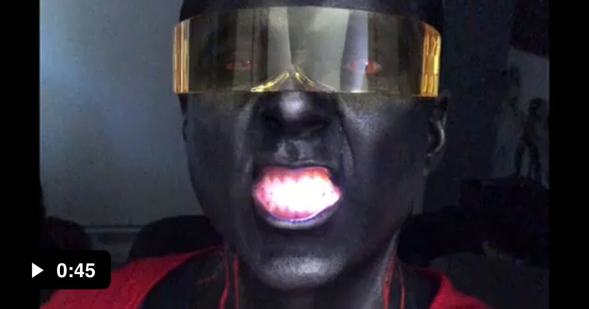 Eradicator cosplay with LED mouth effect inspired by DC Comics - 9GAG