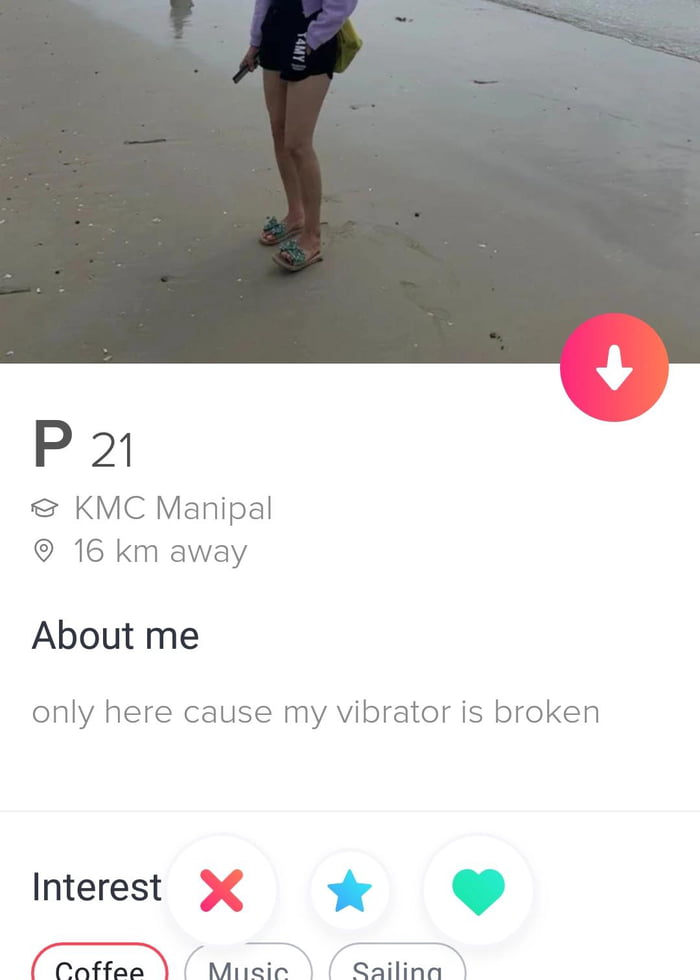 Swipe right only if you can fix broken vibrators. - 9GAG