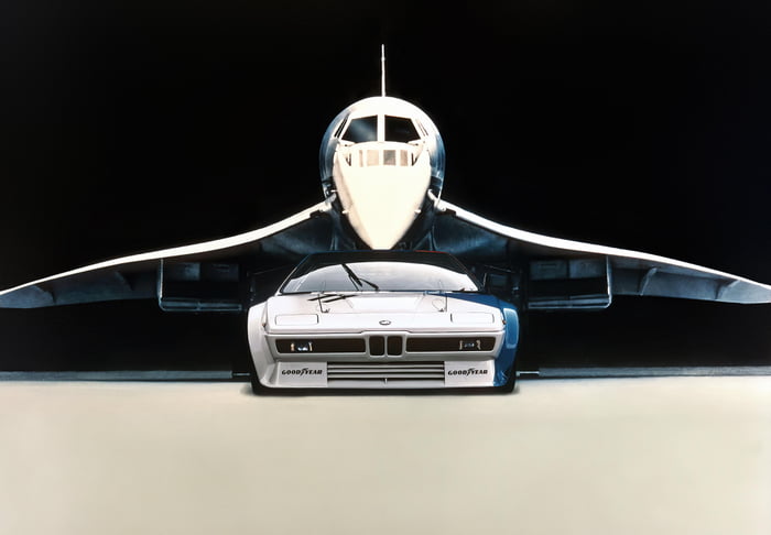 BMW M1 and an ominous Concorde - 9GAG