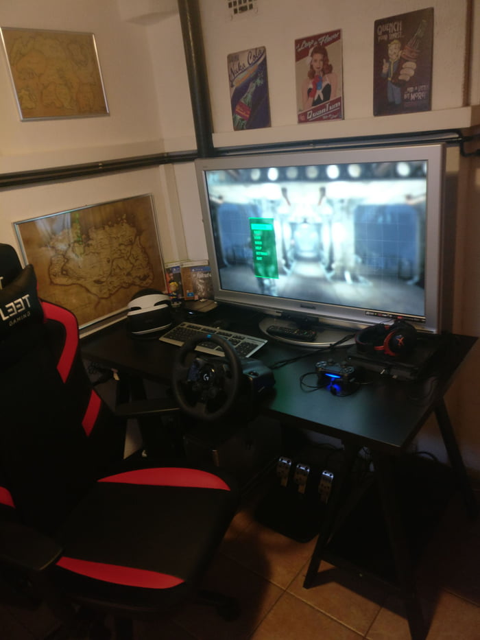 Little basement corner. Not that much but it's mine. - 9GAG