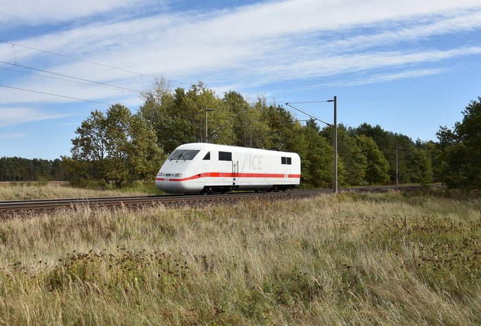 The motor cars of the German Railway's ICE 1 and ICE 2 high speed ...