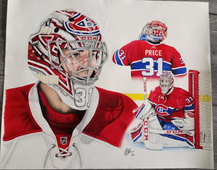 Just finished this Carey Price Drawing. 14x17 using Prismacolor Premier ...