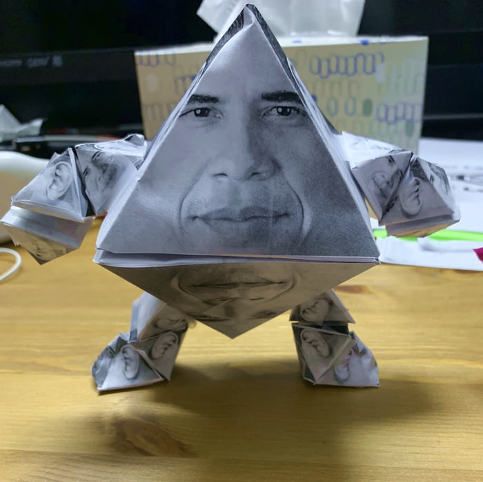 Oribama, The Giant Origami Obamium - 9GAG