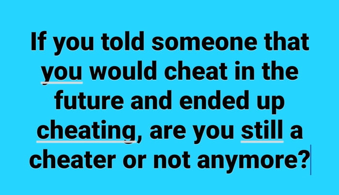 Cheating or not - 9GAG