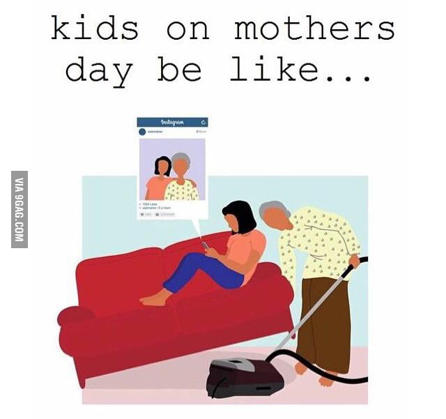 Too many posts, too few mums with fb or ig. Tell her in person, help ...