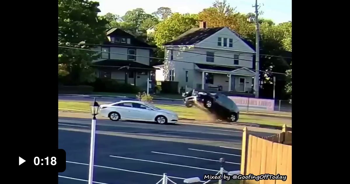 Car Leapfrogs Car - 9GAG