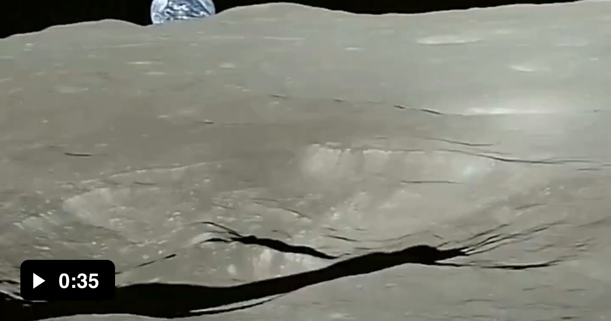 Earth rising over the Moon, captured by lunar orbiter spacecraft, Kaguya.342aoar. - 9GAG