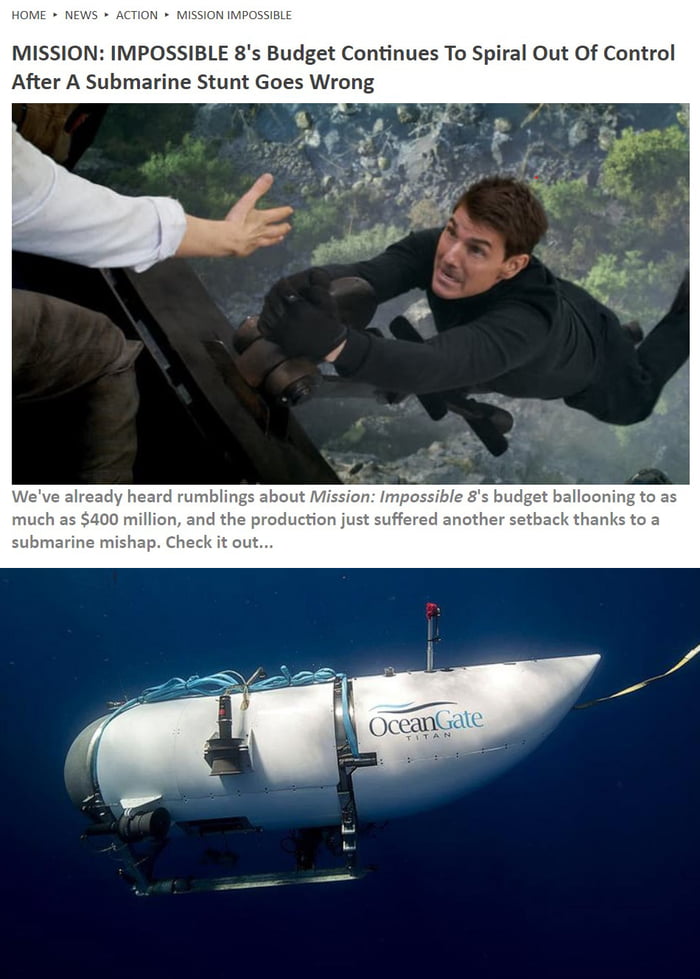 $400 Million Budget for the next Mission Impossible movie. Already facing trouble after a ...