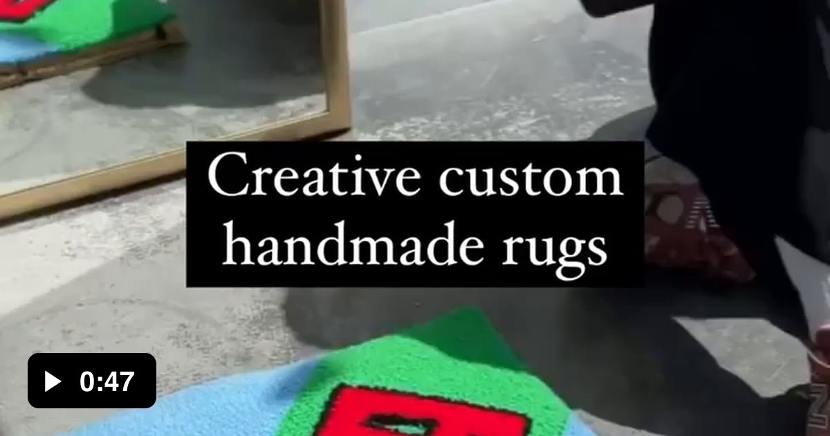 Creative custom handmade rugs made by selecting and dyeing high-quality ...