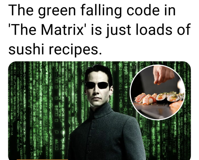 The falling green characters at the beginning of all of the Matrix ...
