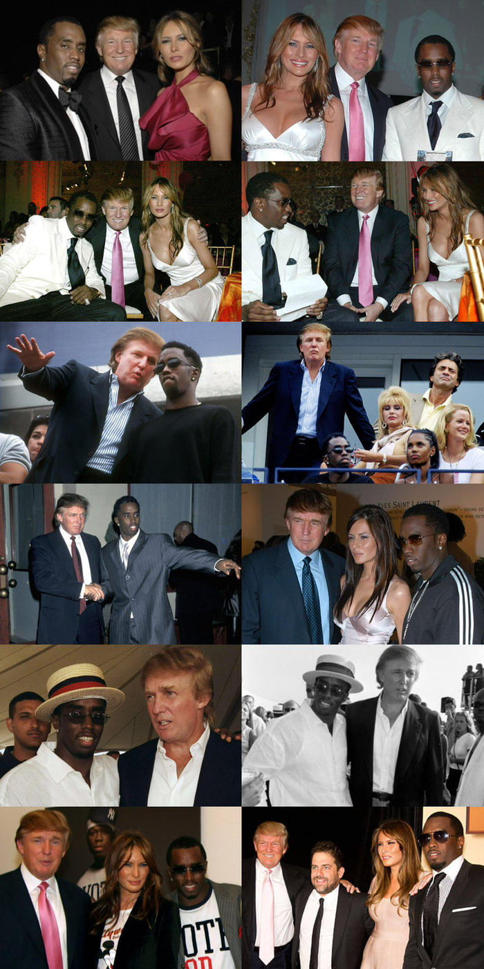 Photo collage of Trump and the Diddler - 9GAG