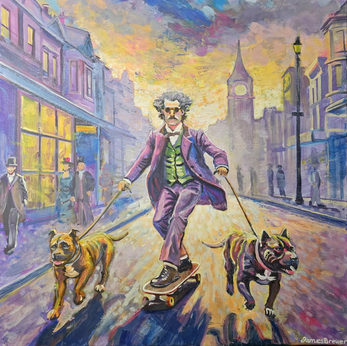 Acrylic painting by Artist James Brewer - 9GAG