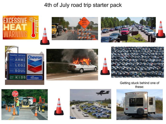4th of July road trip starter pack - 9GAG