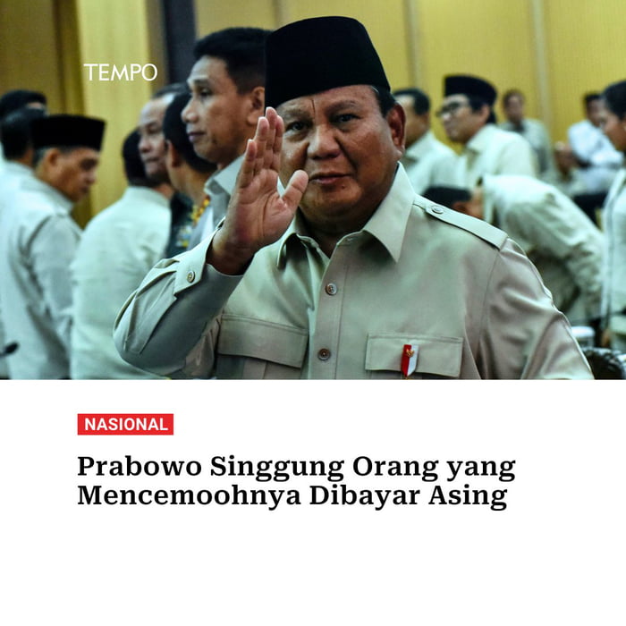 Prabowo Subianto memahami ada segelintir orang yang kerap mencemooh ...