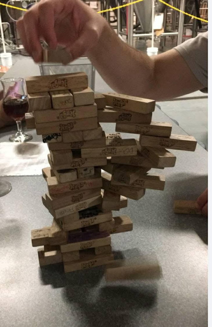 Never play Jenga with an engineer - 9GAG