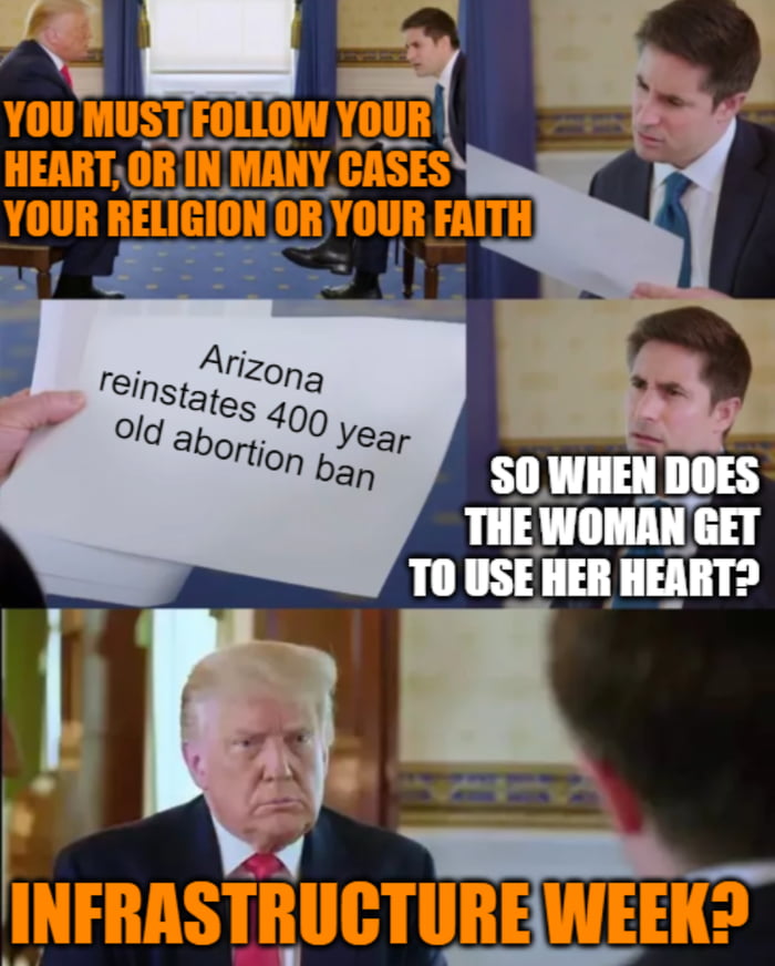 Forgetting that Roe vs. Wade allowed everyone to use their heart ...