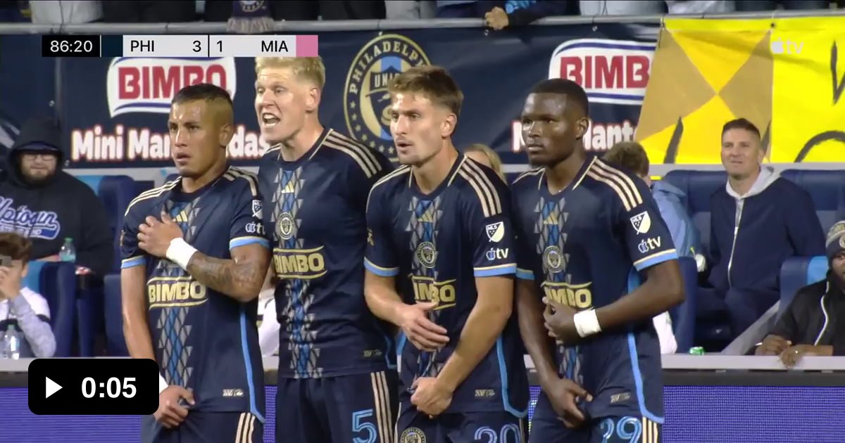 Philadelphia Union 3- Inter Miami | Lionel Messi 87' (Free kick) - 9GAG