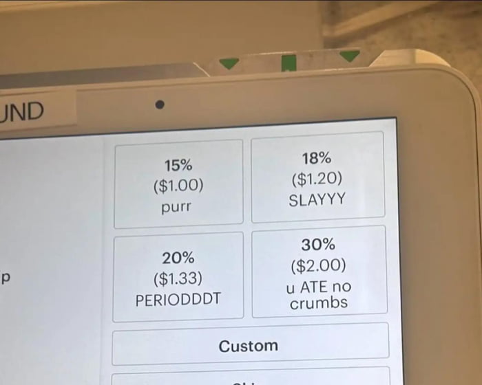 These tip options... - 9GAG