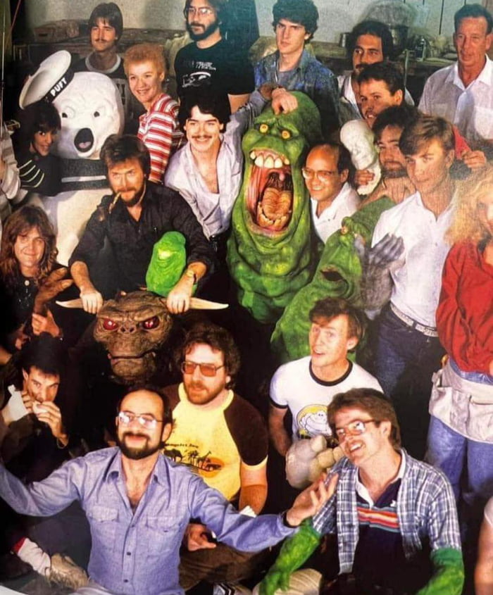 Behind the scenes of Ghostbusters,1984. - 9GAG