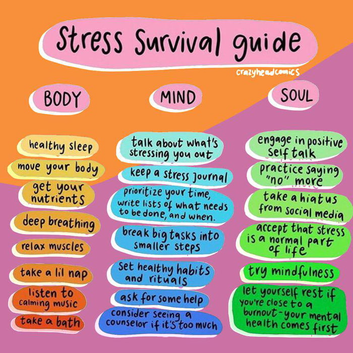 A Cool Guide for Stress Survival - 9GAG