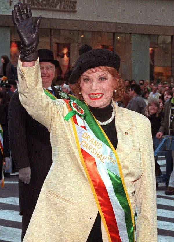 The legendary Irish-American actress Maureen O'Hara at the Saint Paddy ...