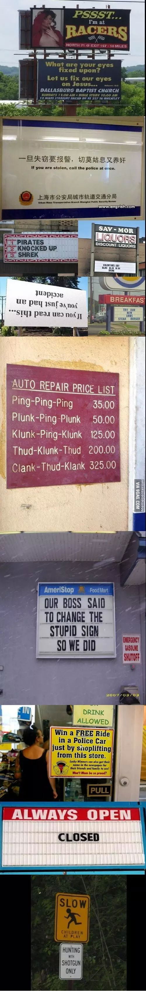 Compilations of signs!! - 9GAG