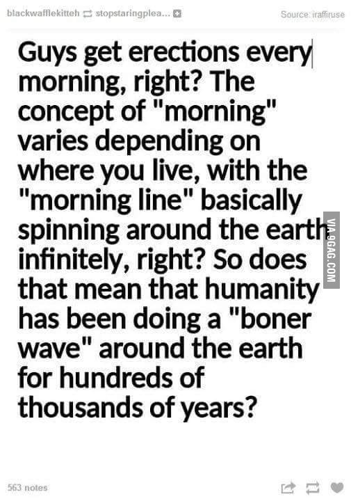 The boner wave - 9GAG