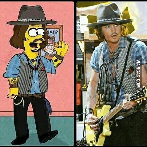 The Simpsons x Johnny Depp. Mad? - 9GAG