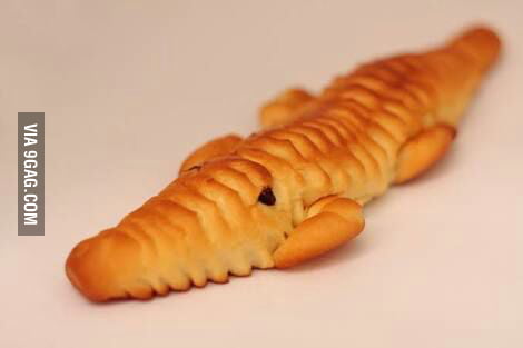 Indonesian wedding bread. aw yes, it's a crocodile bread - 9GAG