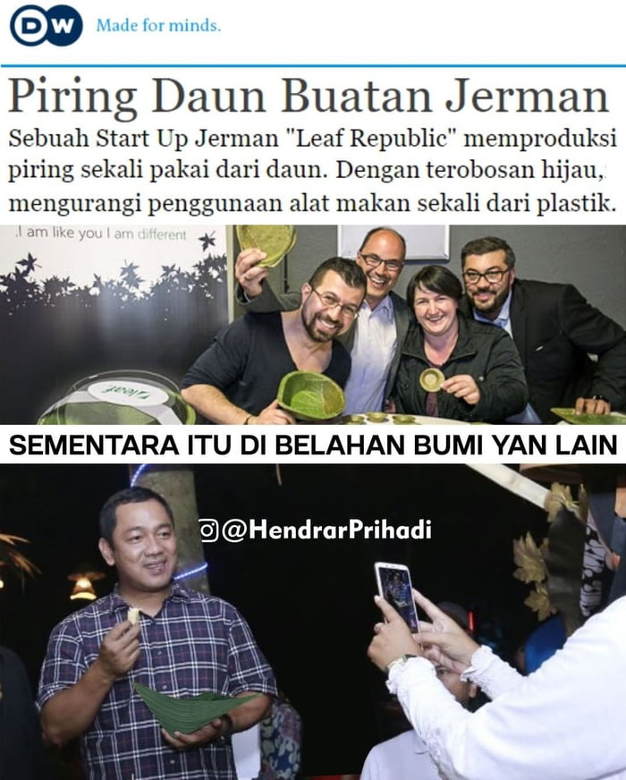 Disini namanya "pincuk" gitu aja kok repot - 9GAG