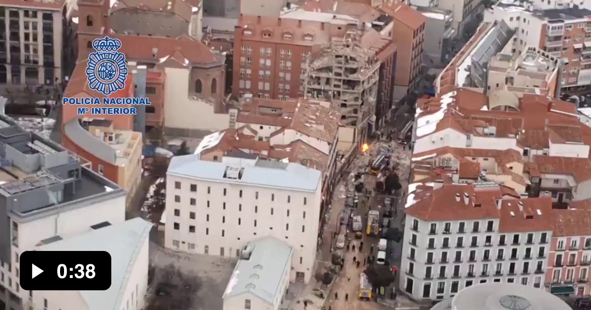 Aerial view of Madrid gas explosion - 9GAG