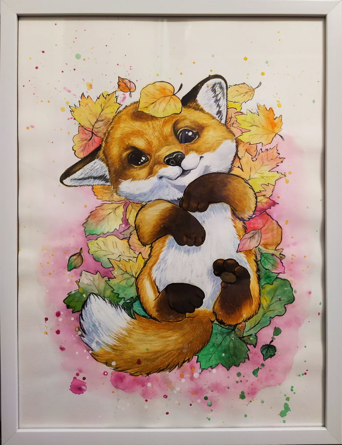 Cute Fox / watercolor painting - 9GAG