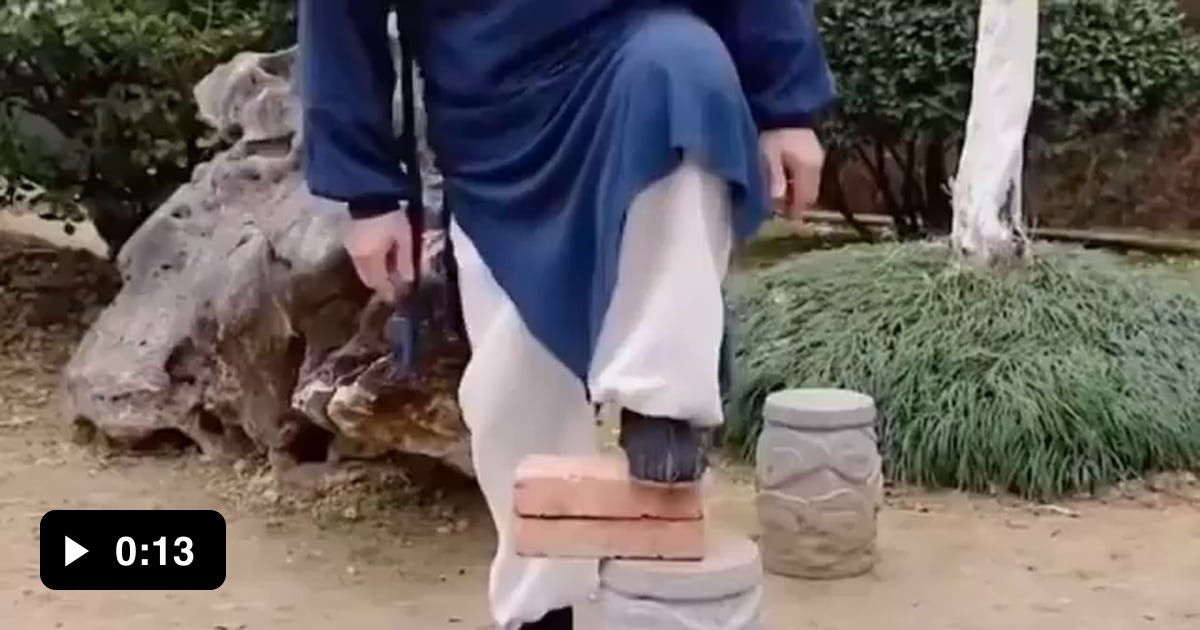 Amazing brick breaking technique by Kung Fu master - 9GAG