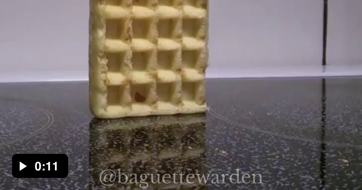 Waffle falling over - 9GAG