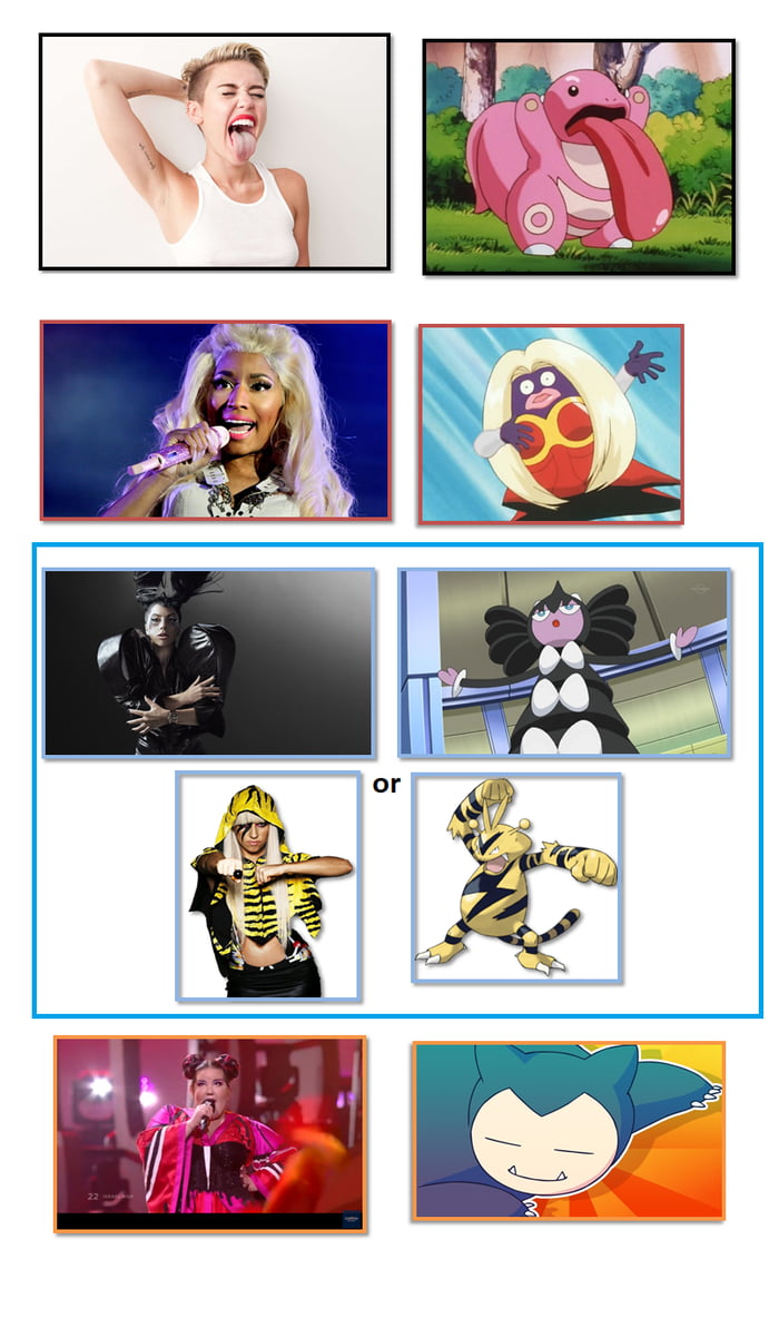 Female singers and their pokemon counterparts - 9GAG