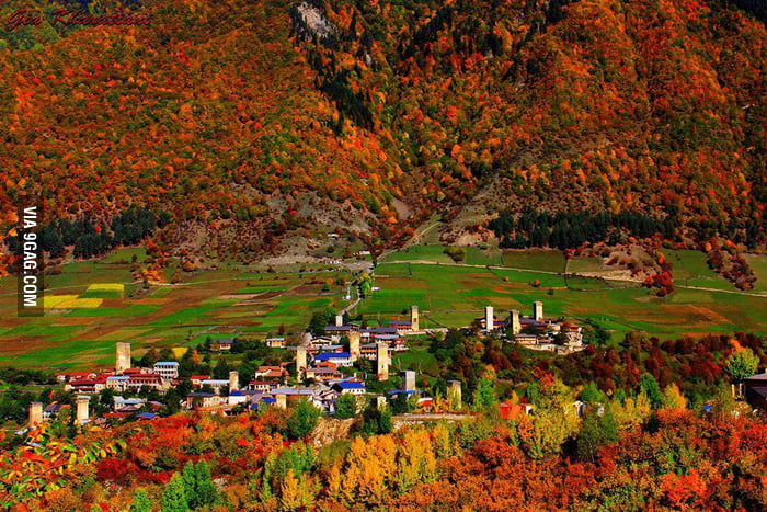 Mestia, Georgia in Autumn. - 9GAG