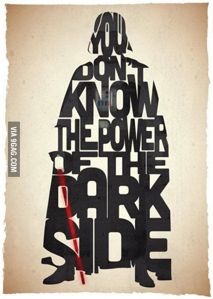 Darth Vader typography - 9GAG