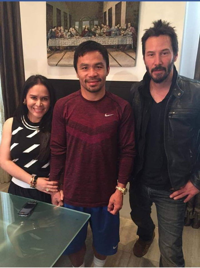 Keanu Reaves meets Manny Pacquiao - 9GAG