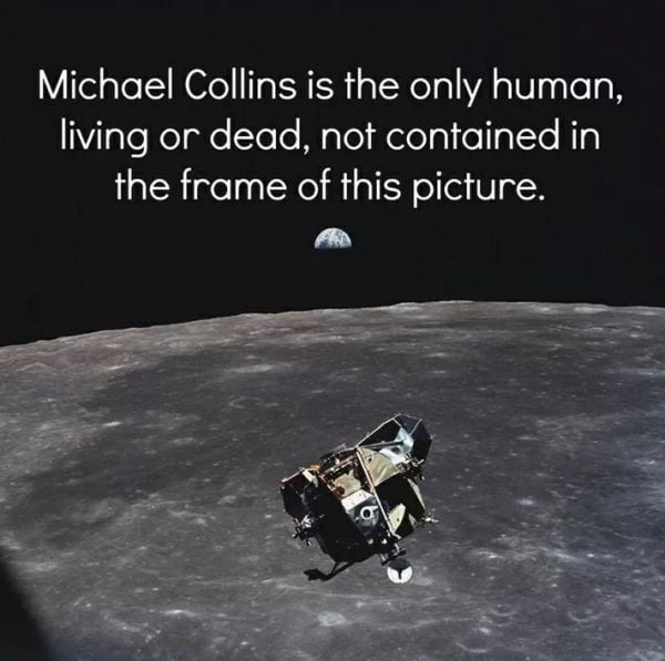 All of humanity except for Michael Collins in one photograph. - 9GAG