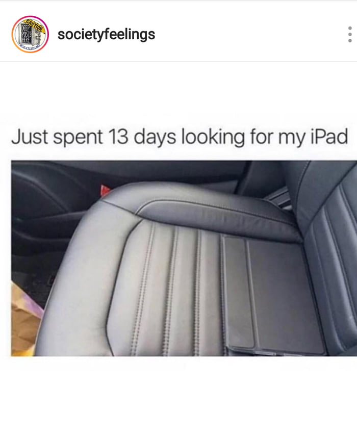 Lost iPad fits perfectly - 9GAG