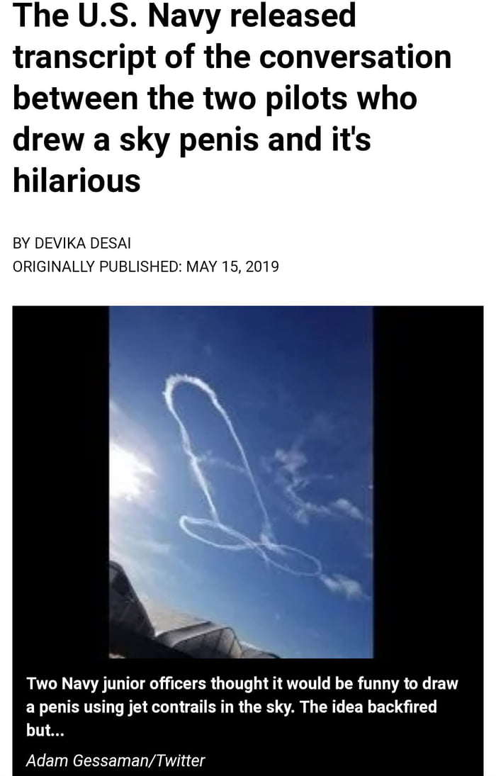 Ha ha... sky penis 😊 - 9GAG