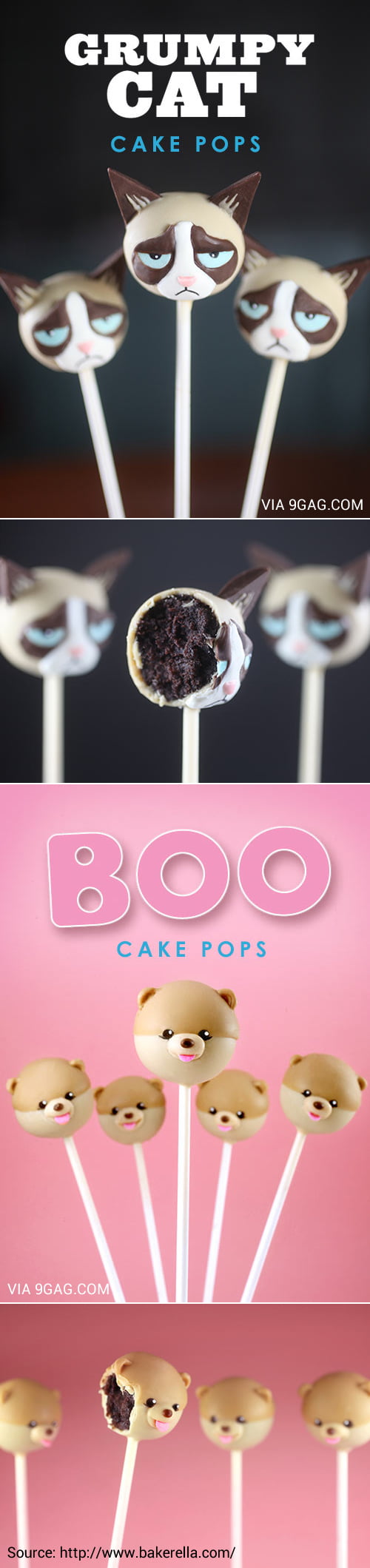 These Boo and Grumpy Cat Cake Pops are so cute! - 9GAG
