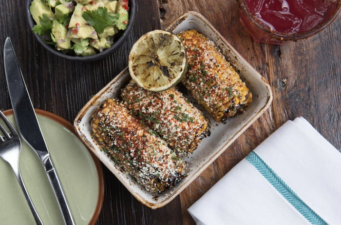 Charcoal grilled street corn at Loco Taqueria in Boston - 9GAG