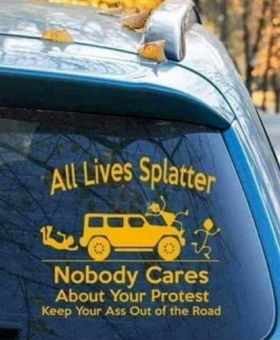 Random sticker behind a car - 9GAG