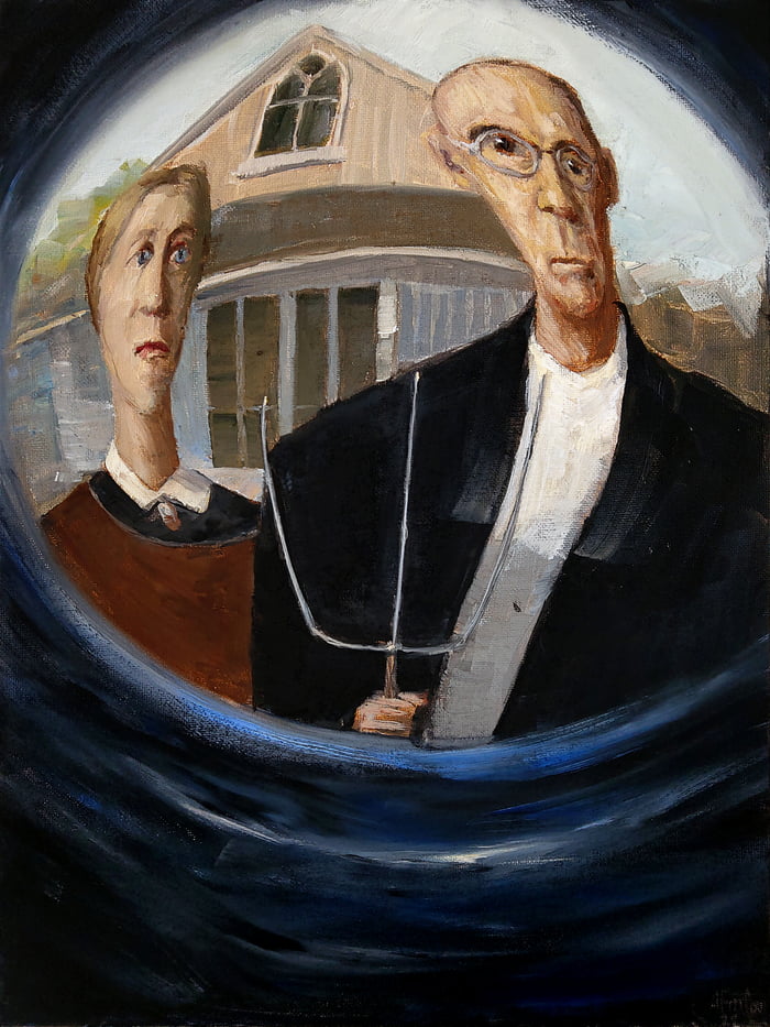 American Gothic, My oil version - 9GAG