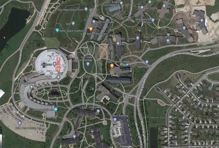 The massive grounds of Epic healthcare software in Verona Wisconsin ...