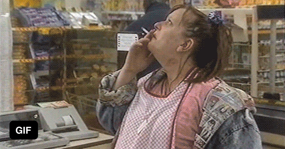 Waynetta Slob at her first and last job. - 9GAG