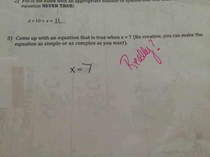 Make An Equation For X 7 9GAG