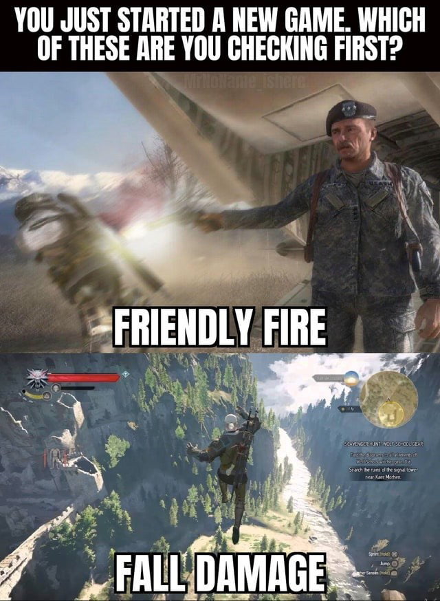 Fall damage or Friendly fire - 9GAG
