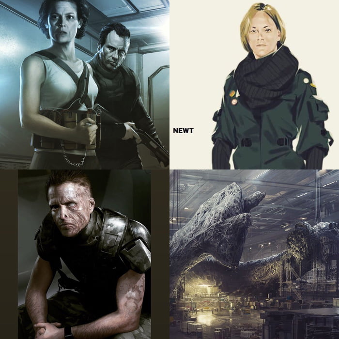Some concept art for Neill Blomkamp’s planned but never executed "Aliens 5". But we still have ...